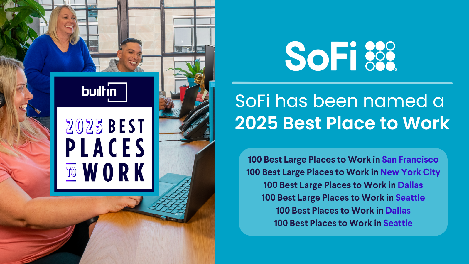 SoFi Proudly Named A Built In Best Place to Work For the Fourth Year in ...